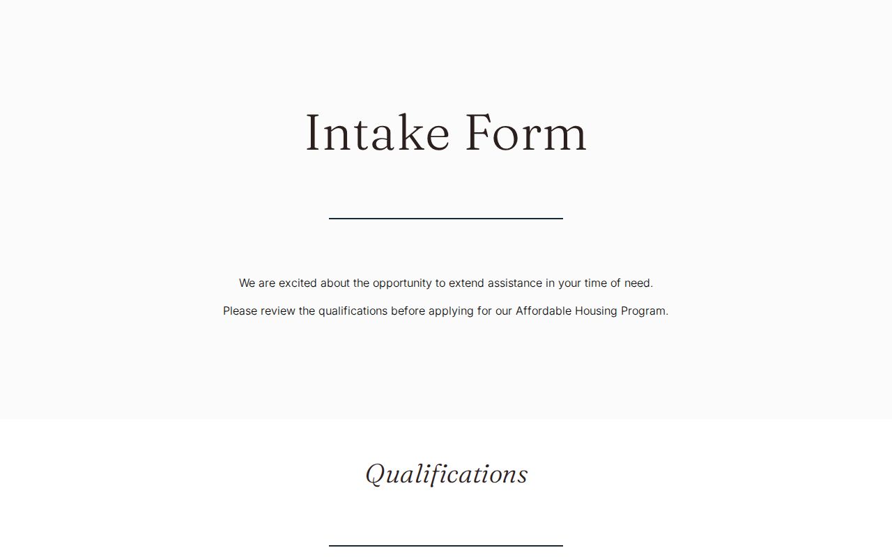 Intake Form- Rest Assured Residences